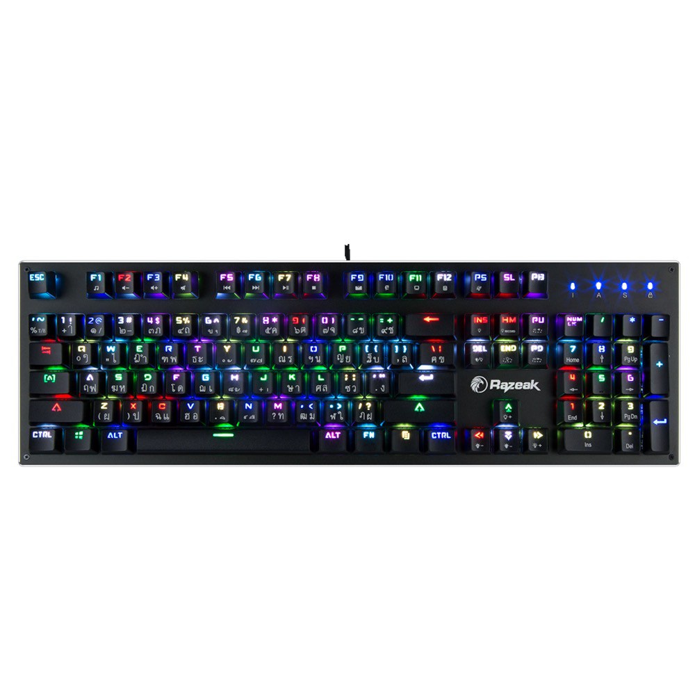 Razeak Rk-x18 คีย์บอร์ดสำหรับเกม RGB Gaming Mechanical Outemu Blue ...