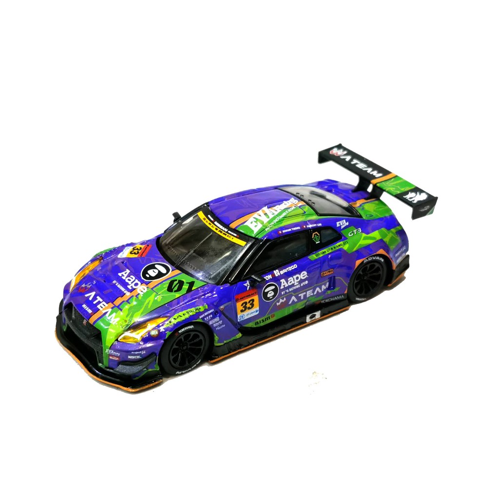 1/64Mini gt x Pop race x AAPE Nissan GT-R R35 Evangelion Racing Test ...