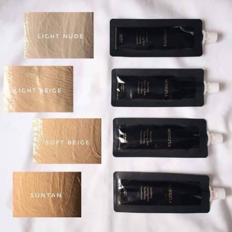 Merrezca รองพื้นกันน้ำ แบบซอง Excellent Covering Skin Perfecting ...
