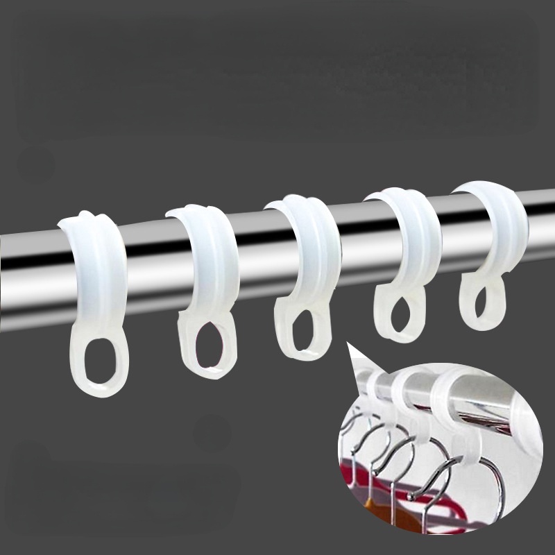 10Pcs/Set Translucent Plastic Windproof Clothes Hanger Fixed Buckle ...