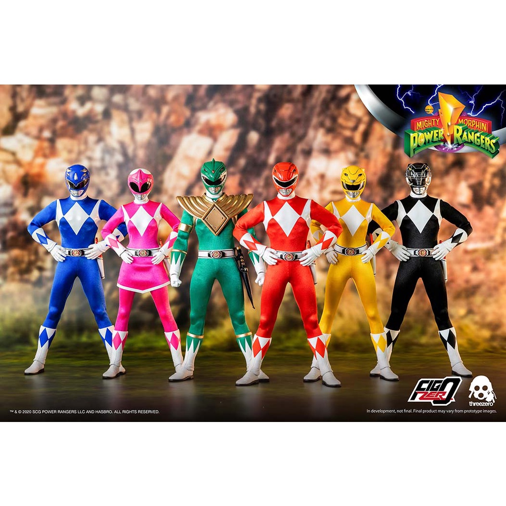 Threezero Mighty Morphin Power Rangers 1/6 Core Rangers + Green Ranger ...