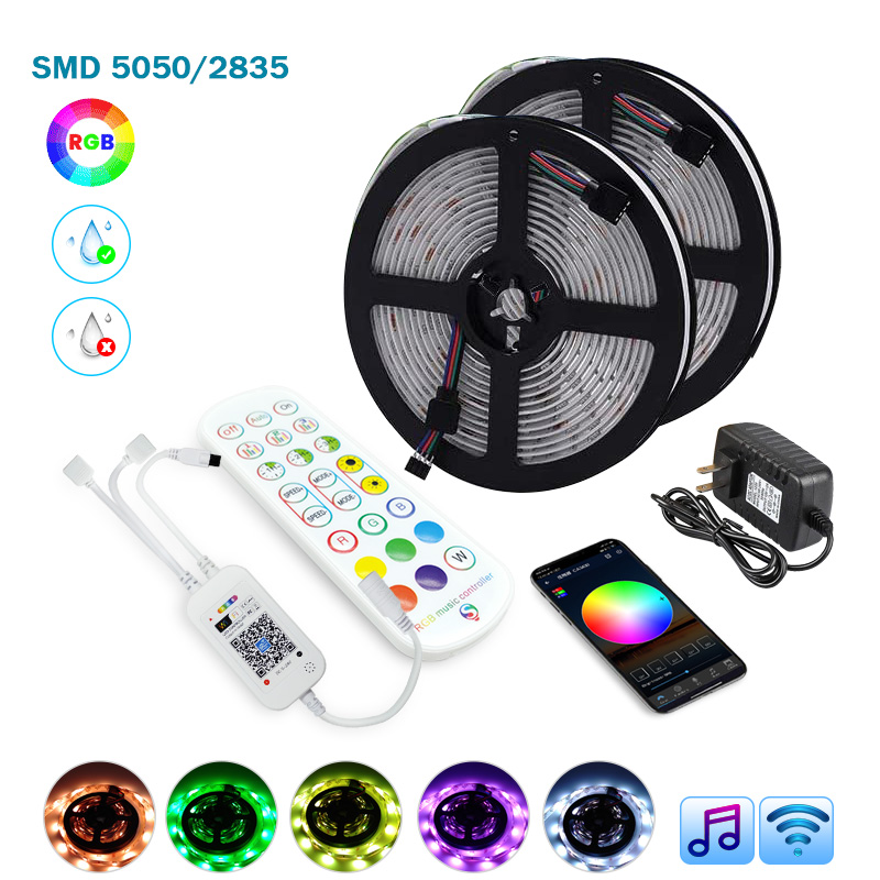 Led Strip 5050 RGB Light DC12V 5m 10m 15m Flexible Decorative Lampu ...