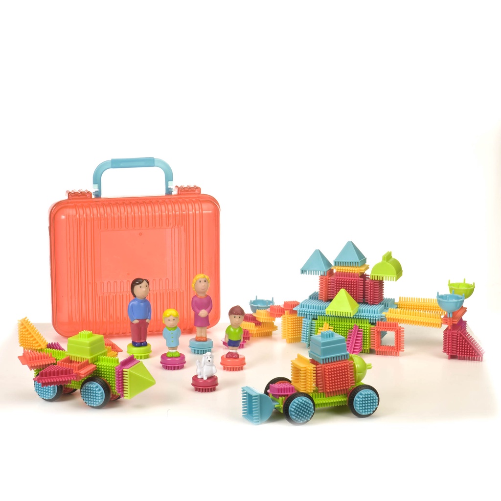 Bristle Blocks Play Set with Carry Case 85 Pieces - ชุดบล็อกตัวต่อ 85 ...