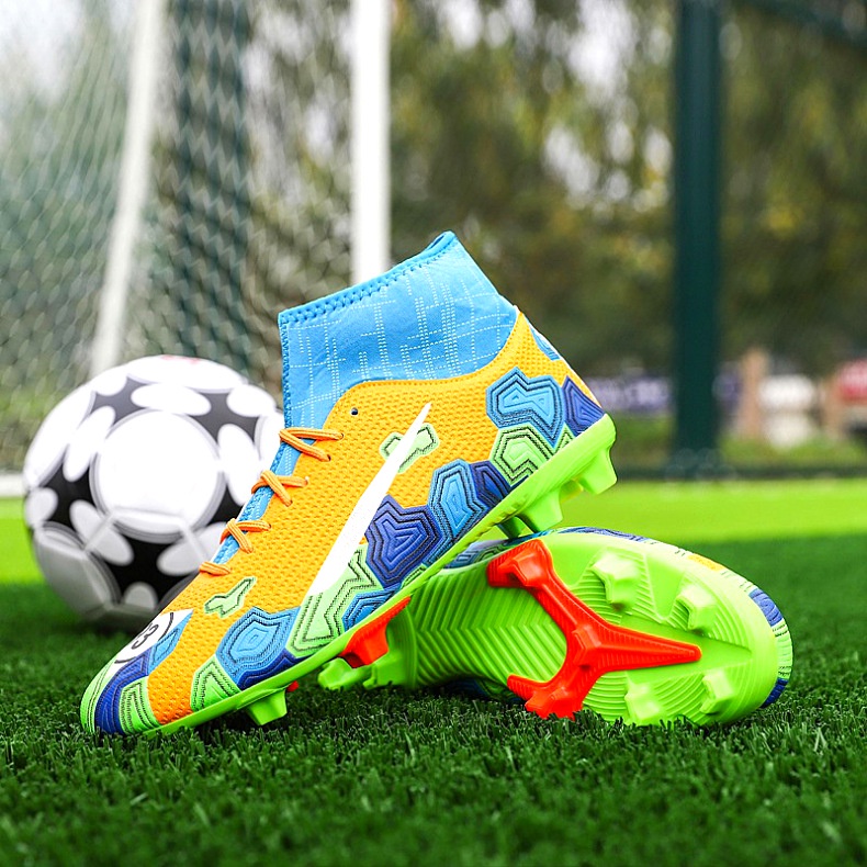 2020 Blue Spike Soccer Boots For Men Colorful Printing Men39s Football ...
