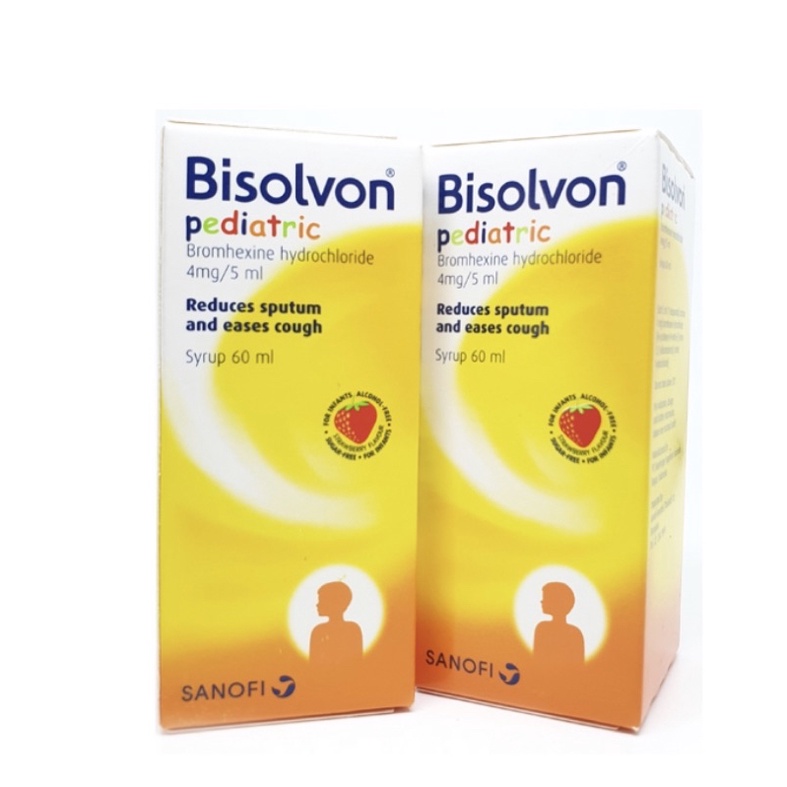 Bisolvon ไบโซลวอน สำหรับเด็ก รสสตอเบอรี่ ละลายเสมหะ บรรเทาอาการไอ 60 ml ...