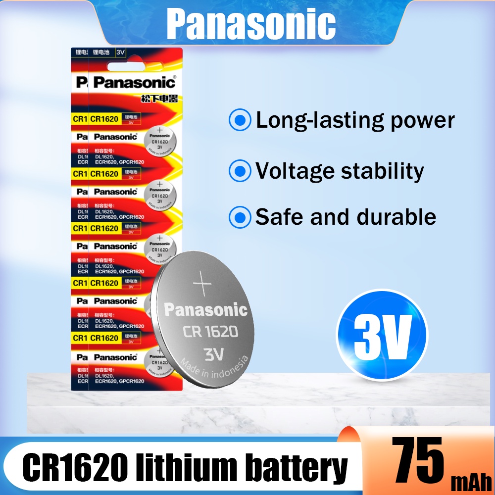 10PCS Original Panasonic CR1620 CR 1620 3V Lithium Battery For Car Keys ...