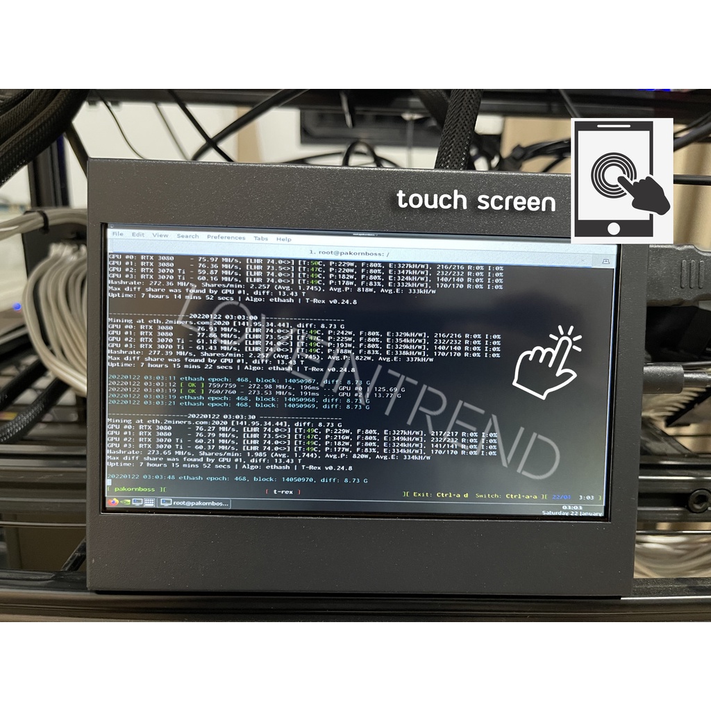 จอ กล้องวงจรปิด bitcoin lcd 7 นิ้ว IPS พร้อมกรอบอลูมิเนียม สําหรับ Windows Linux Mac Bitcoin ...