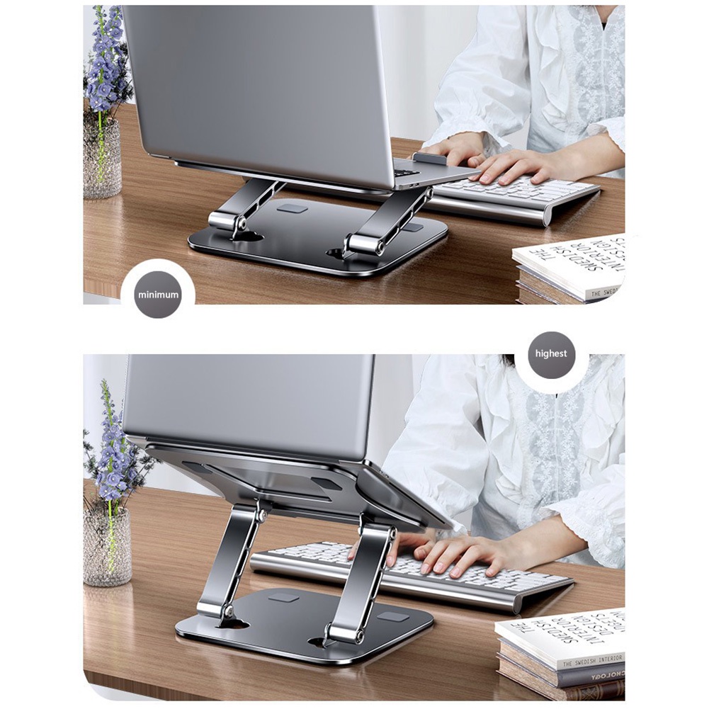MC 515 Adjustable Foldable Laptop Tablet Stand Aluminum Notebook ...