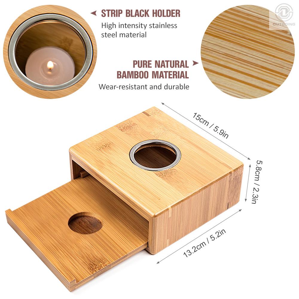 OUGO Compact Bamboo Tea Pot Heating Warmer Base Household Stove Dish ...
