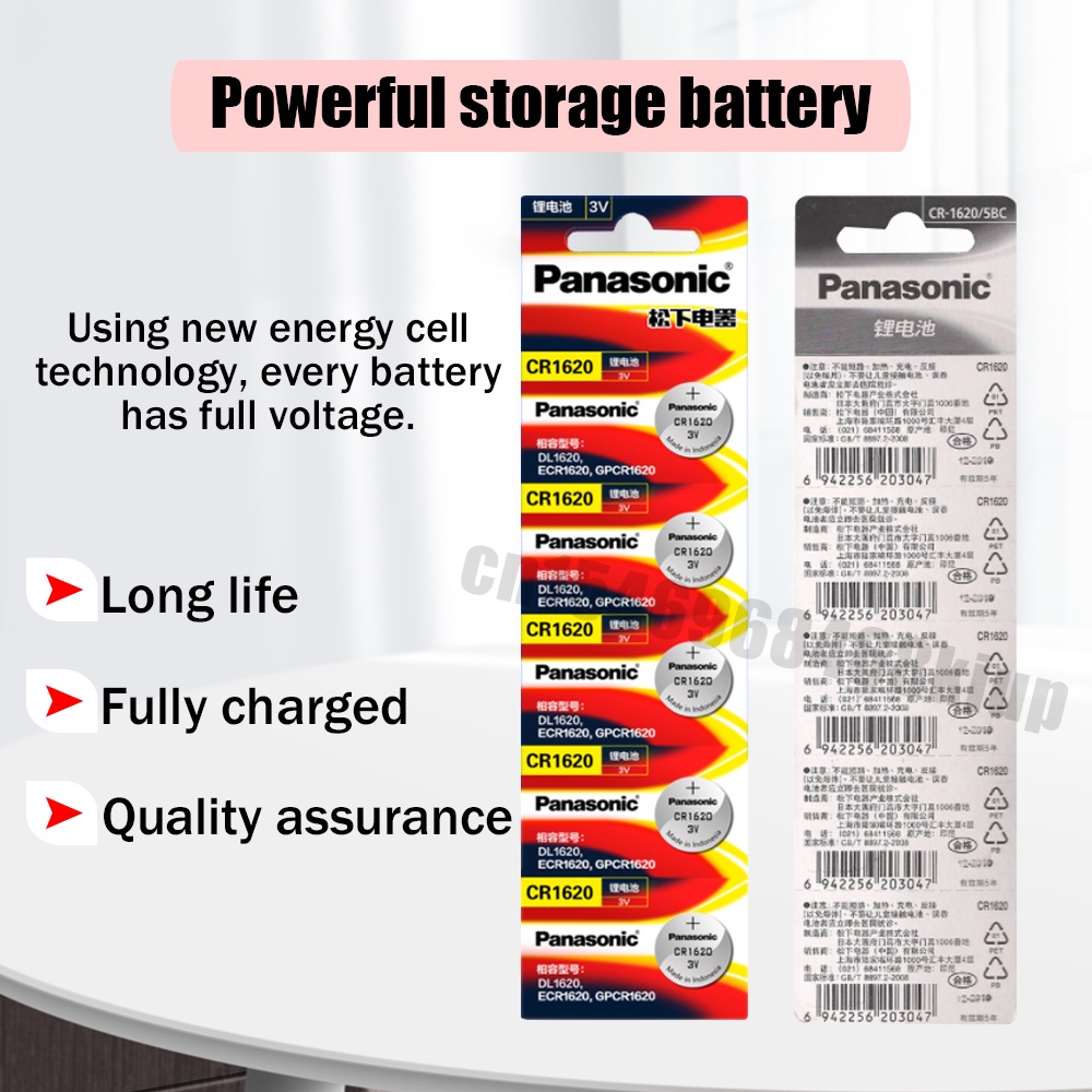 10PCS Original Panasonic CR1620 CR 1620 3V Lithium Battery For Car Keys ...