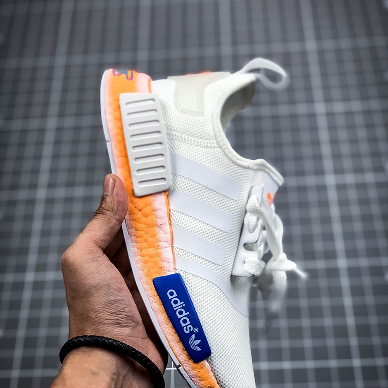อาดิดาสแท้ NMD R1 Boost ข้าวโพดคั่วถักน้ำหนักเบารองเท้าวิ่งรองเท้าคู่ ...