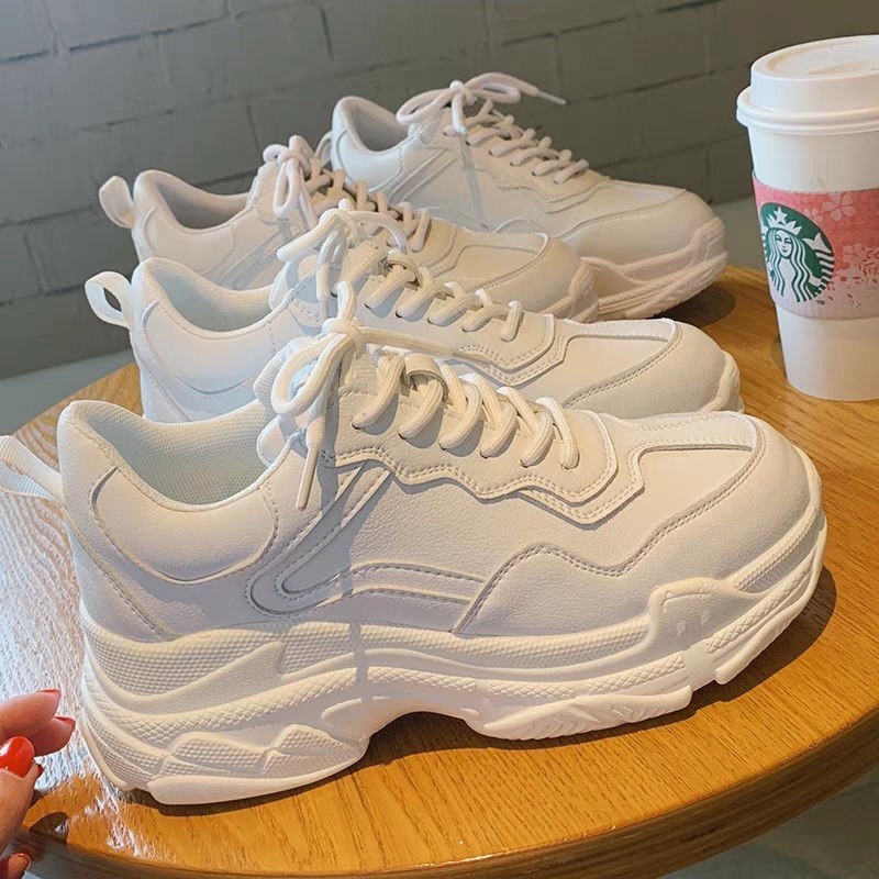 Sparks Shoes2021 รองเท้านักเรียนหญิงเกาหลีรองเท้ากีฬารองเท้าสีขาว ...