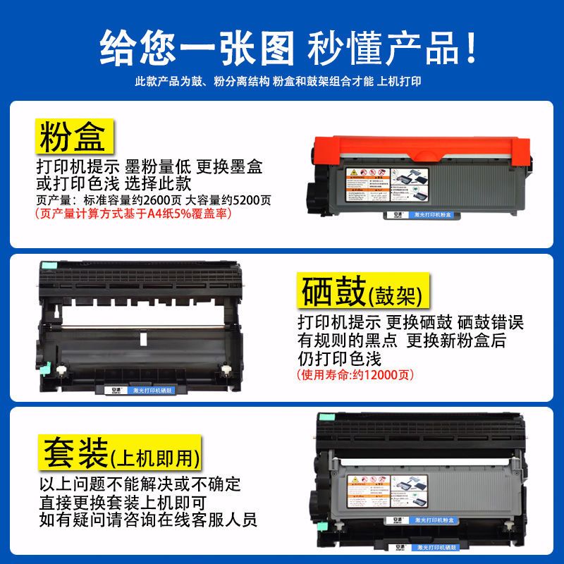 LD2451 ตลับหมึกสำหรับ Lenovo M7405D M7605D M7615DNA LJ2405D 2455 ตลับหมึก - y5mwe77v5j - ThaiPick
