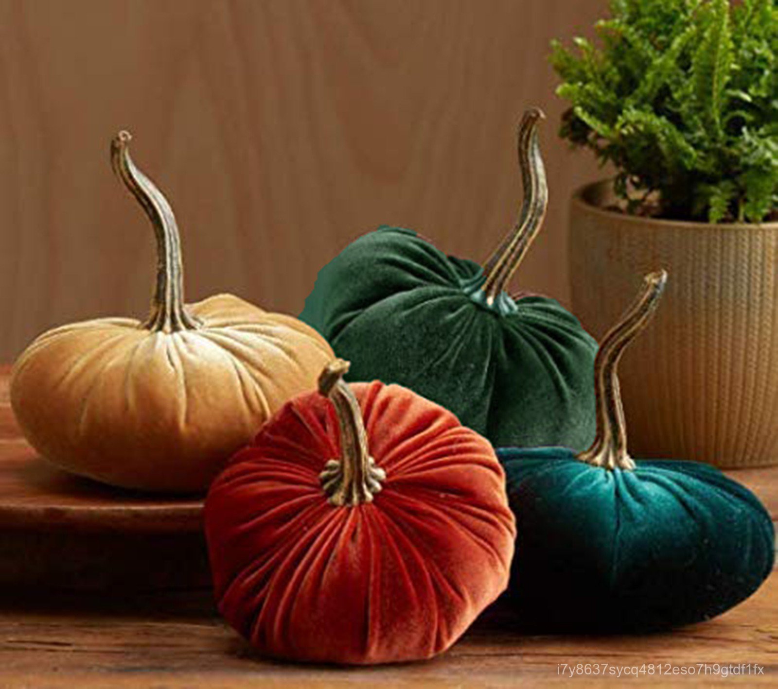 Thanksgiving Day Simulation Handmade Velvet Pumpkins Decor Super Soft ...