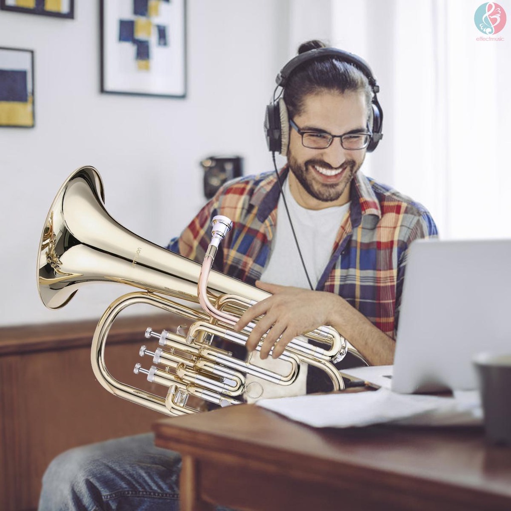 Ammoon เครื่องดนตรีแตร Bb ทองเหลือง Bb Piston-Style สําหรับผู้เริ่มต้น ...