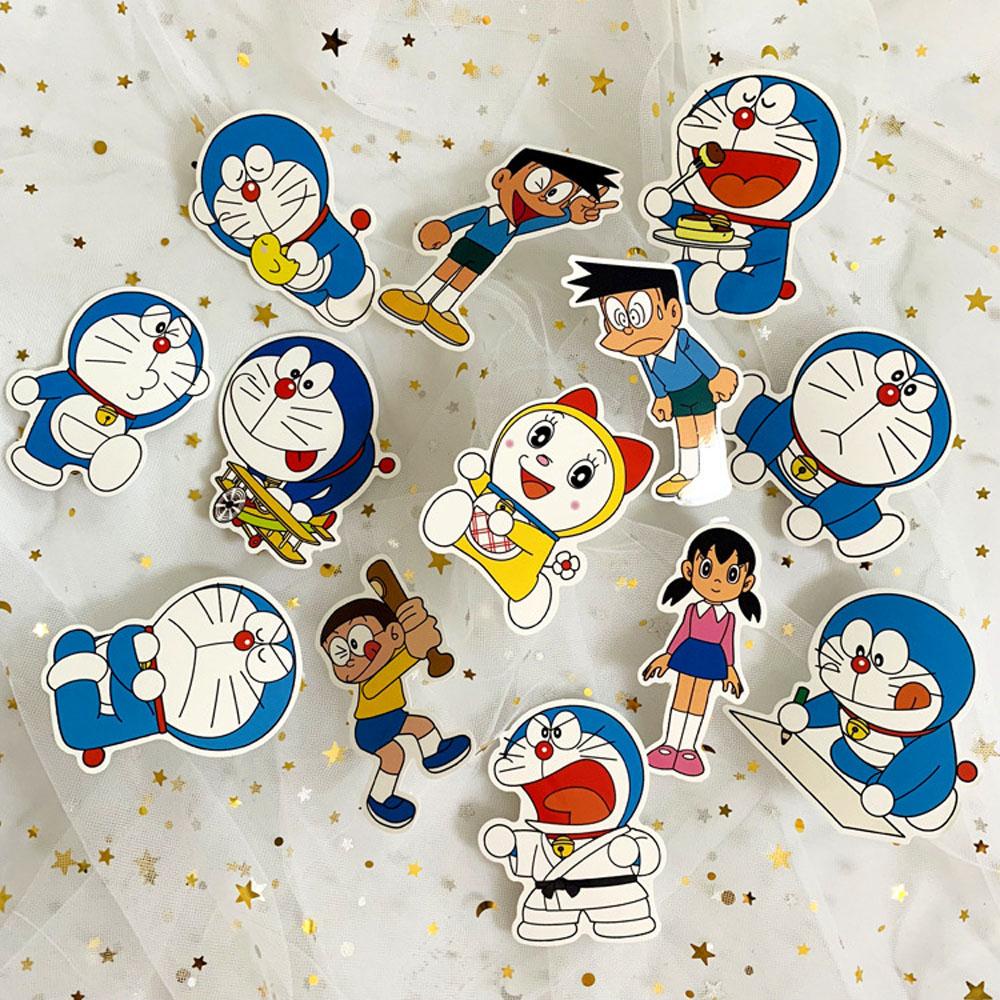 KENTON Cartoon Graffiti Doraemon Stickers Kawaii Diary Album Sticker ...