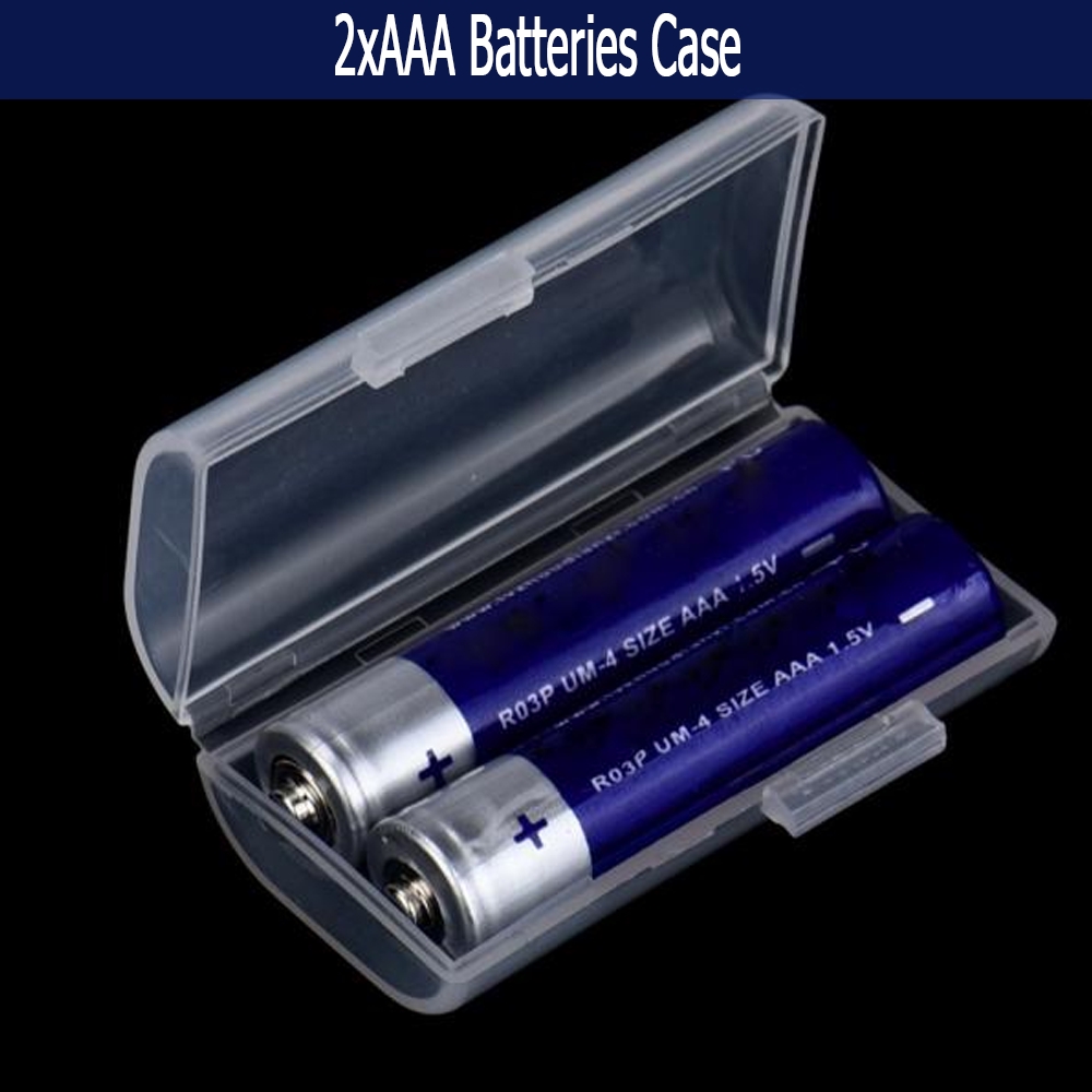 กล่องแบตเตอรี่พลาสติกแบบพกพาสำหรับ 2 xAAA Batteries - milespickone.th ...
