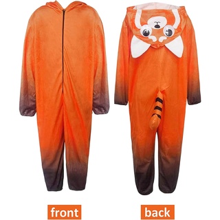 Turning Costume Red Panda Cosplay for Kids Animal Plush Jumpsuit Mei ...