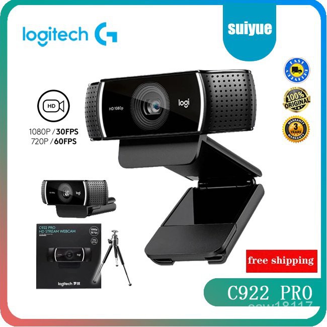 Logitech C922 Pro HD Stream Webcam (กล้องเว็บแคม) - roiler - ThaiPick