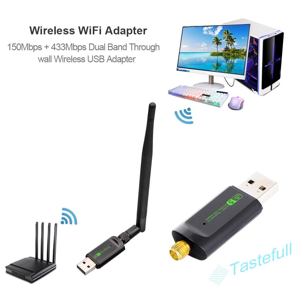 Ttf อะแดปเตอร์การ์ดเครือข่ายไร้สาย 600Mbps Usb Wifi Adapter Lan พร้อม ...