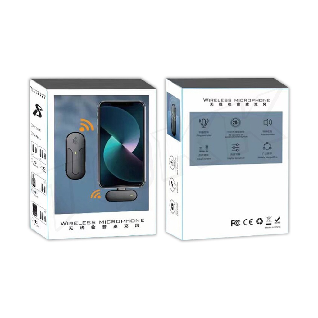 ไมโครโฟน รุ่น K81 ไมโครโฟนหนีบปกเสื้อไร้สาย Wireless Microphone ไมค์สำหรับไลฟ์สด บันทึกวีดีโอ ...