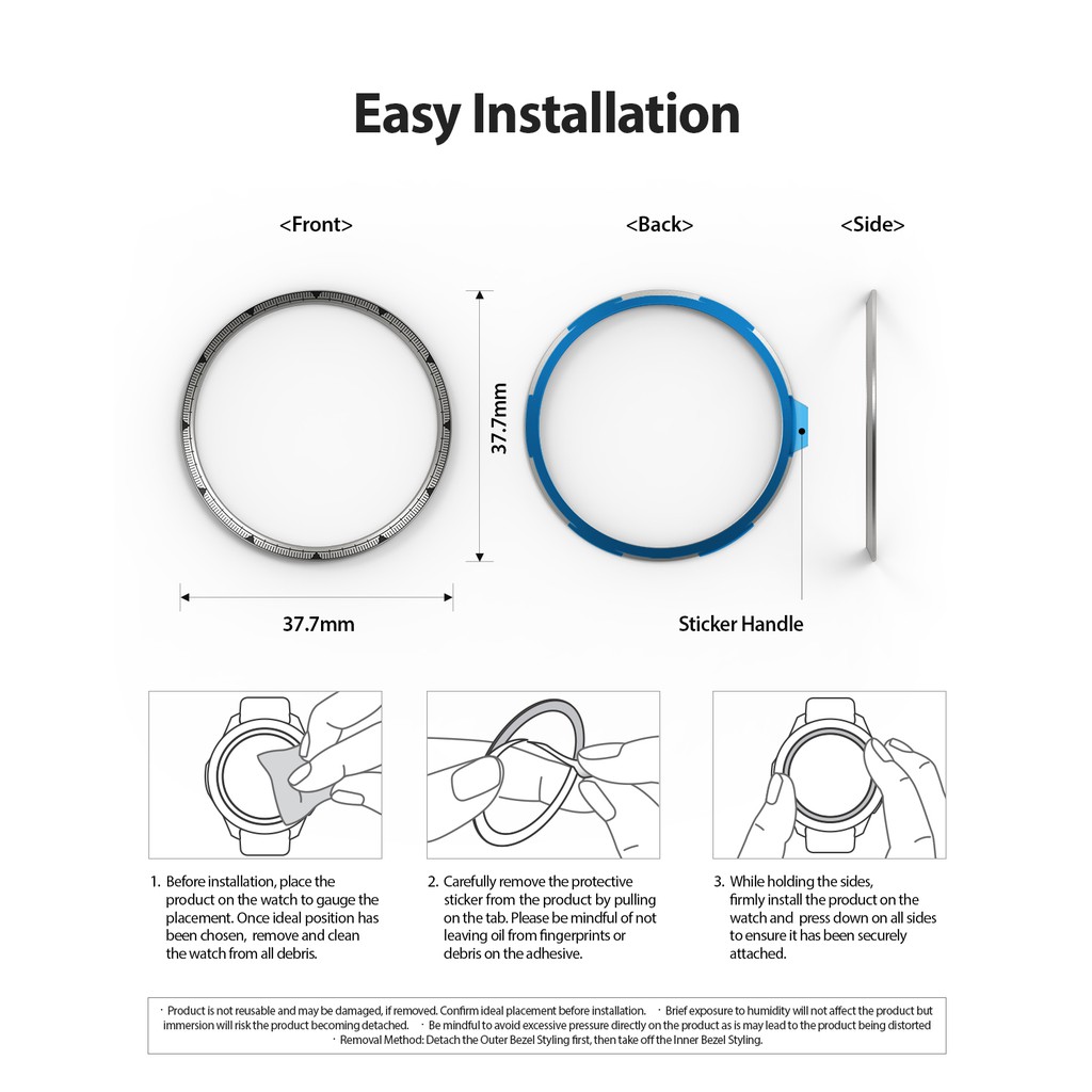 Ringke Inner Bezel Styling Galaxy Watch 46mm Gear S3 Frontier Classic ...