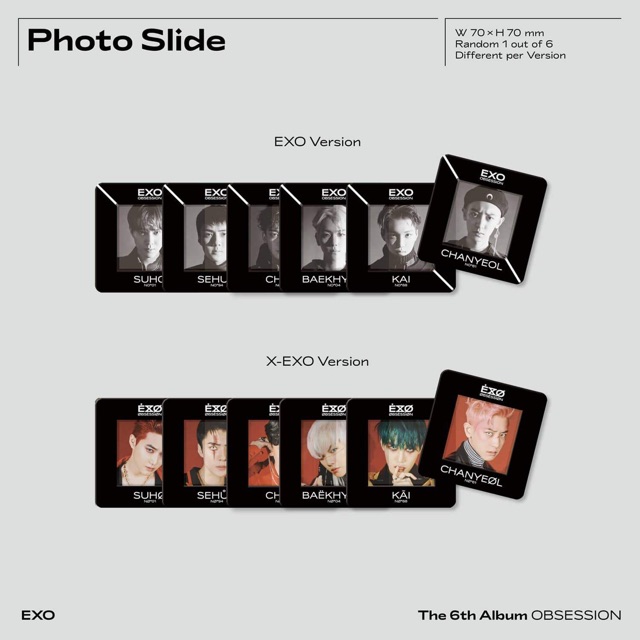พร้อมส่ง เลือกการ์ดได้EXO 6th Album OBSESSION (EXO ver. X-EXO ver ...