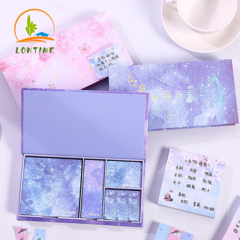 LONTIME Notepad Bookmark â€‹Cute Sticky â€‹Notes Set Memo Pad Boxed Set ...