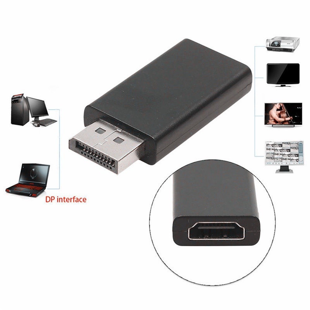 อะแดปเตอร์แปลง Display port (DP) TO HDMI สำหรับ VGA CARD NVIDIA AMD ...