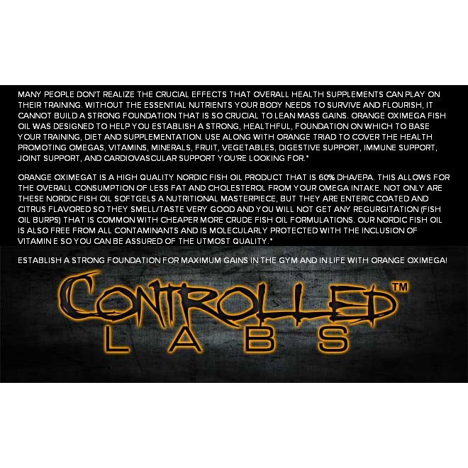 Controlled Labs Orange OxiMega Fish Oil 120 Softgels - musclerockfarm - ThaiPick