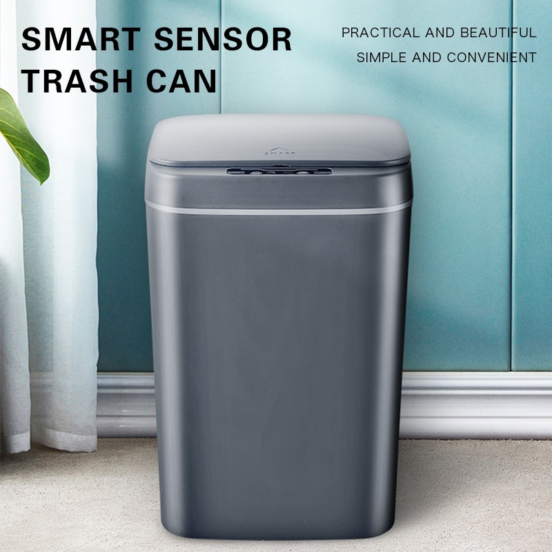 16L Intelligent Trash Can Automatic Sensor Dustbin Smart Sensor ...
