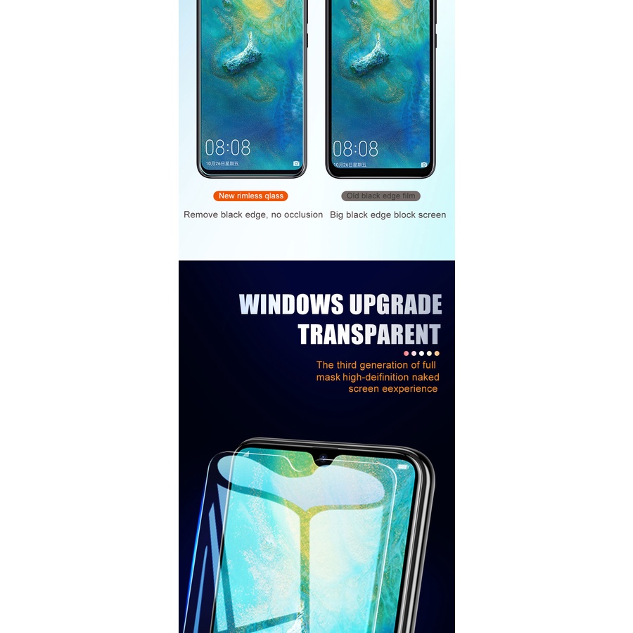 ภาพยนตร์โทรศัพท์มือถือ3Pcs Tempered Glass For Huawei Mate 30 20 10 Lite 20X Screen Protector on ...