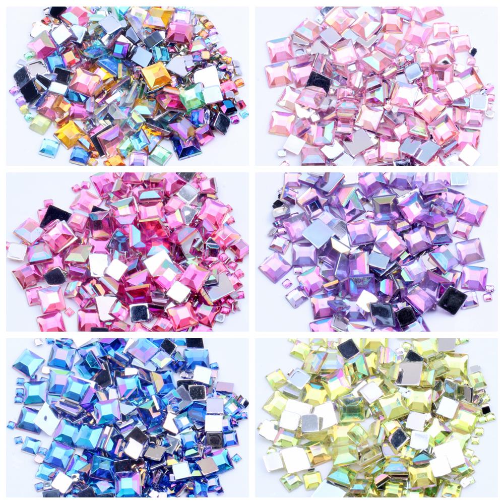 Nail Rhinestone FlatBack Stone Square 6mm 5000pcs Bulk Bag For Crafts ...