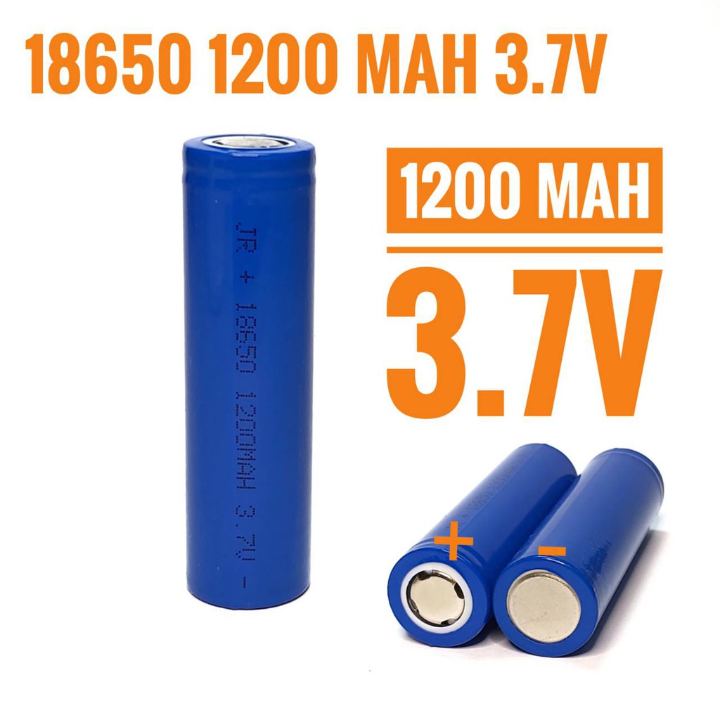ถ่านชาร์จ 18650 2000 mAh 3.7 V ไฟเต็มแรง แบบหัวเรียบ พร้อมส่ง ...