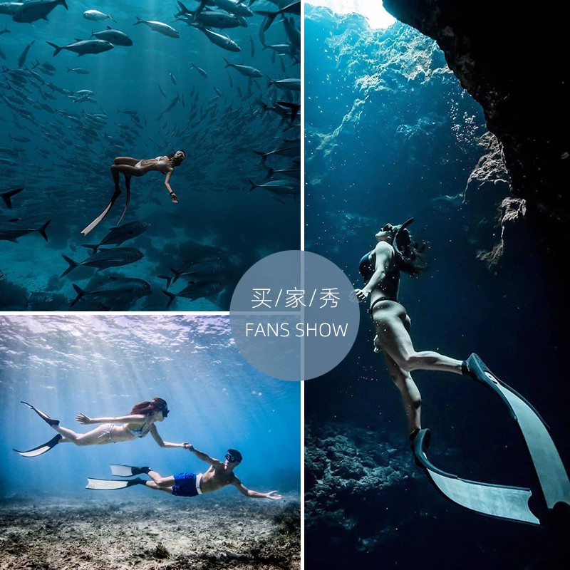 Spot Leaderfins Liberty Diving Goddess long fins glass fiber pure carbon limited for men s scuba ...