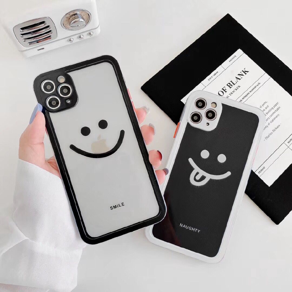 IPhone 11 pro Max X XS XR XSMAX 6 6s 7 8 Plus Fashion Smile Label TPU ...