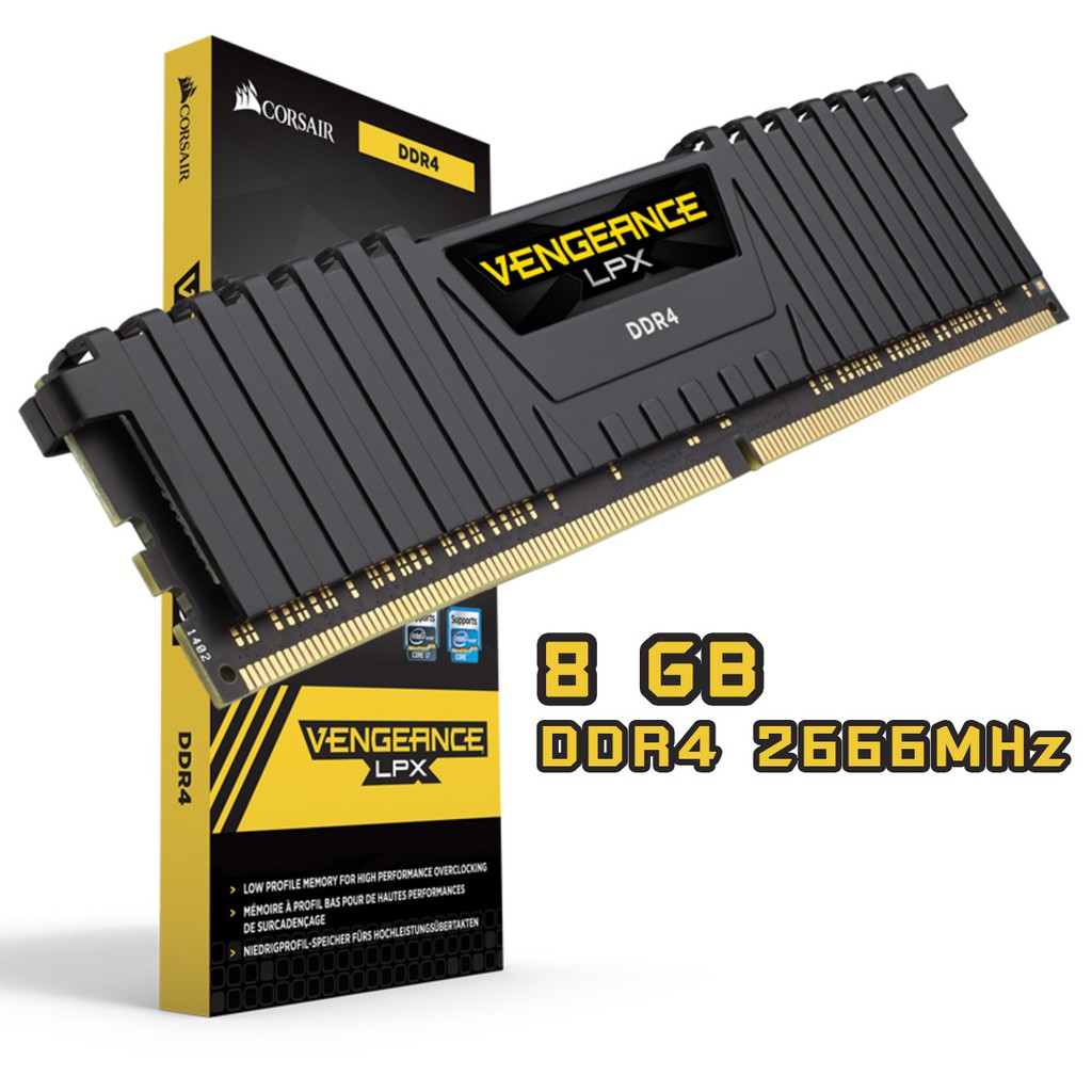 Corsair Vengeance LPX DDR4 2666mhz 8Gb 16-18-18-35 - แรม DDR4 8Gb 1 แถว ...