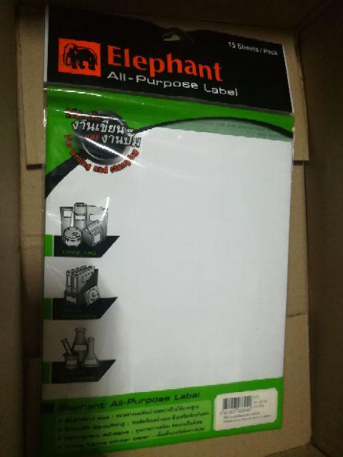 ELEPHANT All-Purpose Label ป้ายสติ๊กเกอร์อเนกประสงค์ สี่เหลี่ยม ตราช้าง ...