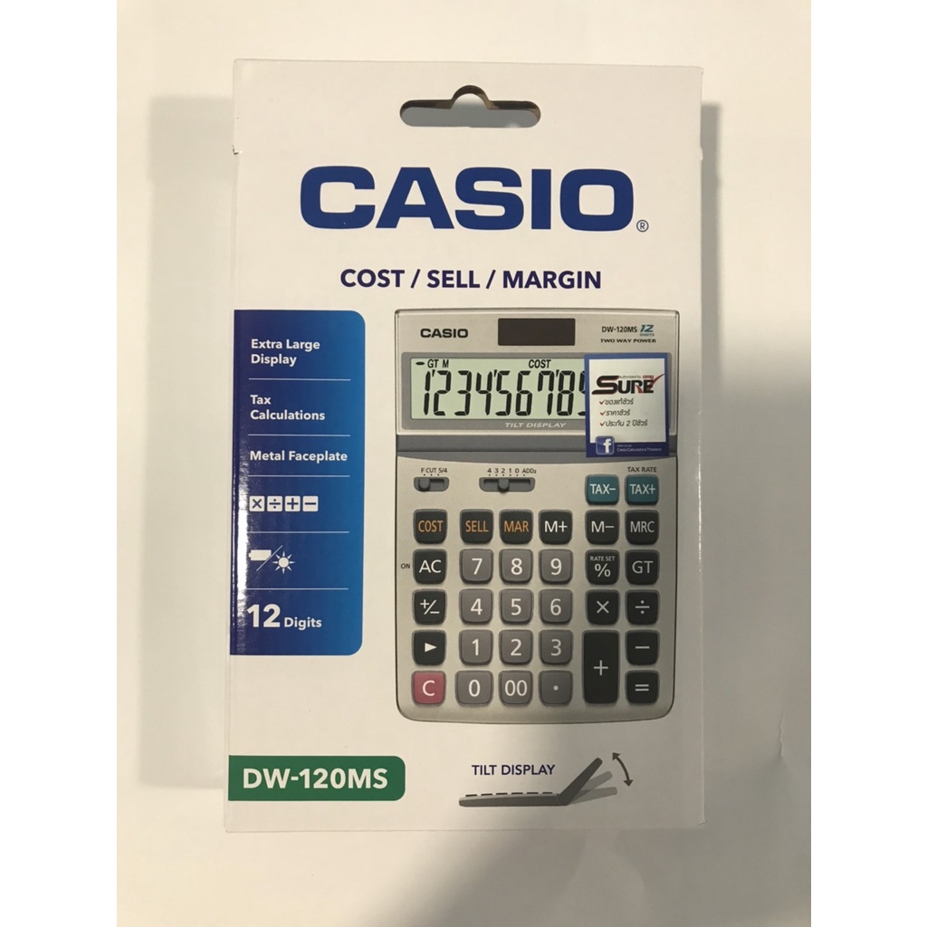 DW-120MS เครื่องคิดเลข Casio 12 หลัก ของแท้ ของใหม่ ประกันศูนย์ พร้อมใบกำกับภาษี - officeclound ...
