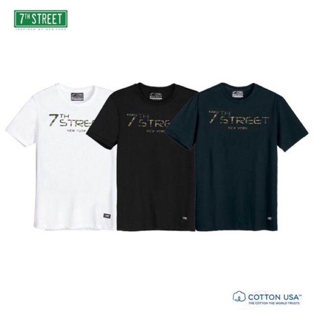 ไม่เสียค่าส่ง เเจกโค้ดส่วนลดฟรี เสื้อ 7th street ของเเท้100 รุ่น STN001 ...