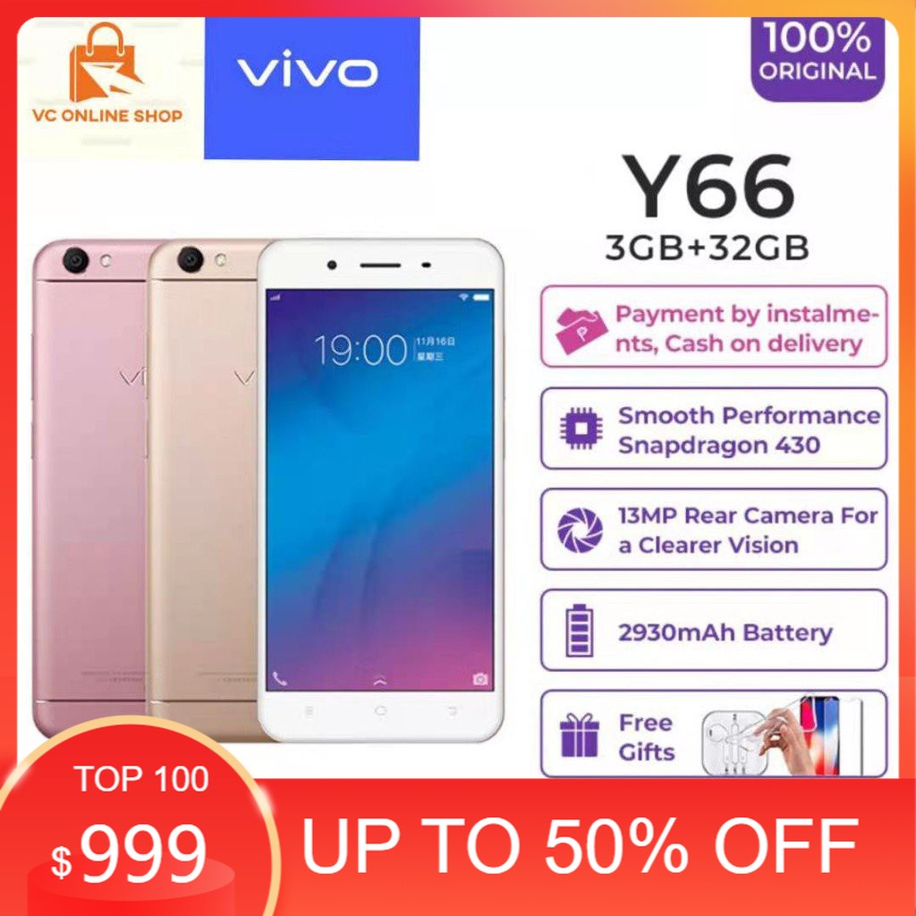 hot ozLm VIVO Y66 3+32 (USED) 90% CONDITION-(Full Set Box) | Shopee ...