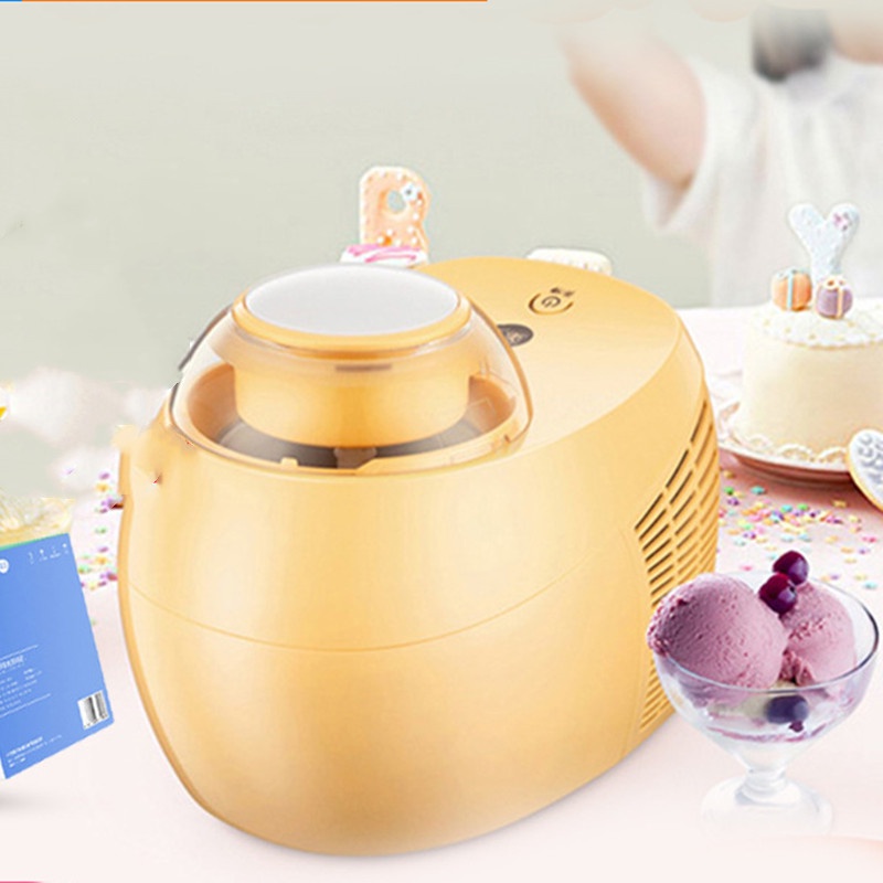 เครื่องทำน้ำแข็ง220V Mini Ice Cream Maker Fully Automatic DIYFruit Ice ...