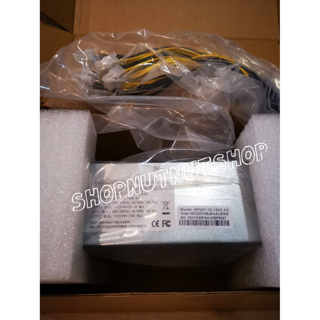 สินค้าใหม่มือ1 POWER BITMAIN PSU APW7 Antminer 1800W สำหรับเครื่อง ...