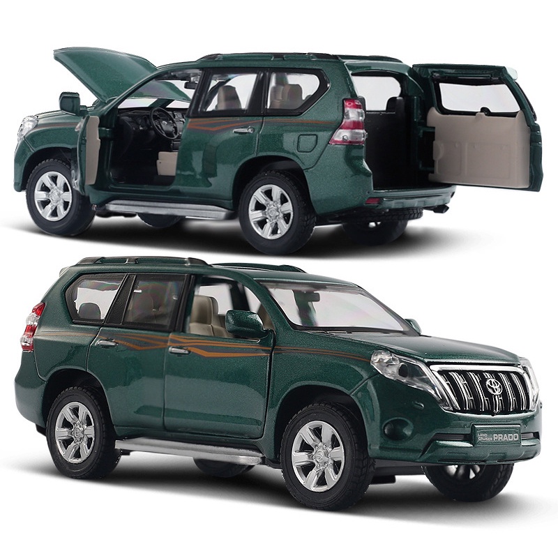 Die-Cast 132 TOYOTA Prado Aolly Car Metal Pull back sound and light ...