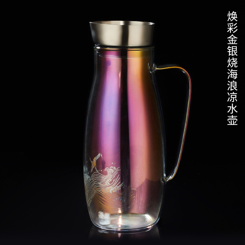 ขวดกีฬาGlass kettle large capacity glass kettle gradient teapot Chinese ...