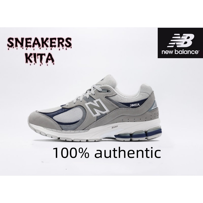 100 authentic New Balance 2002R grey blue running shoes male ...