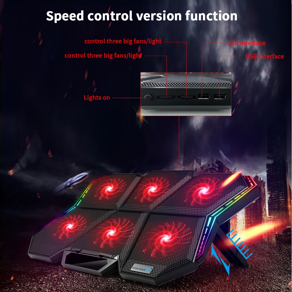 RGB Notebook Radiator Laptop Cooler Cooling Laptop Stand/Bracket/Holder ...