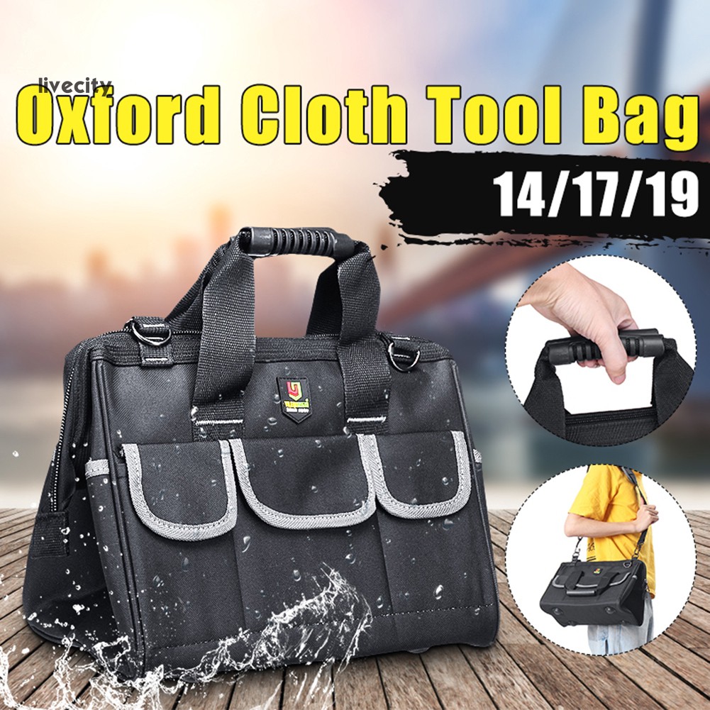 Livecity 14/17/19 Inch Oxford Cloth Waterproof Electrician Hand Tools ...