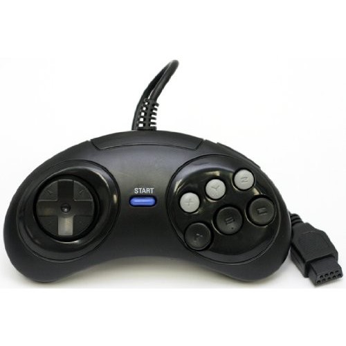 เกมแพด:New 6 Digital Buttons Wired Controller ad For Sega Mega Drive ...
