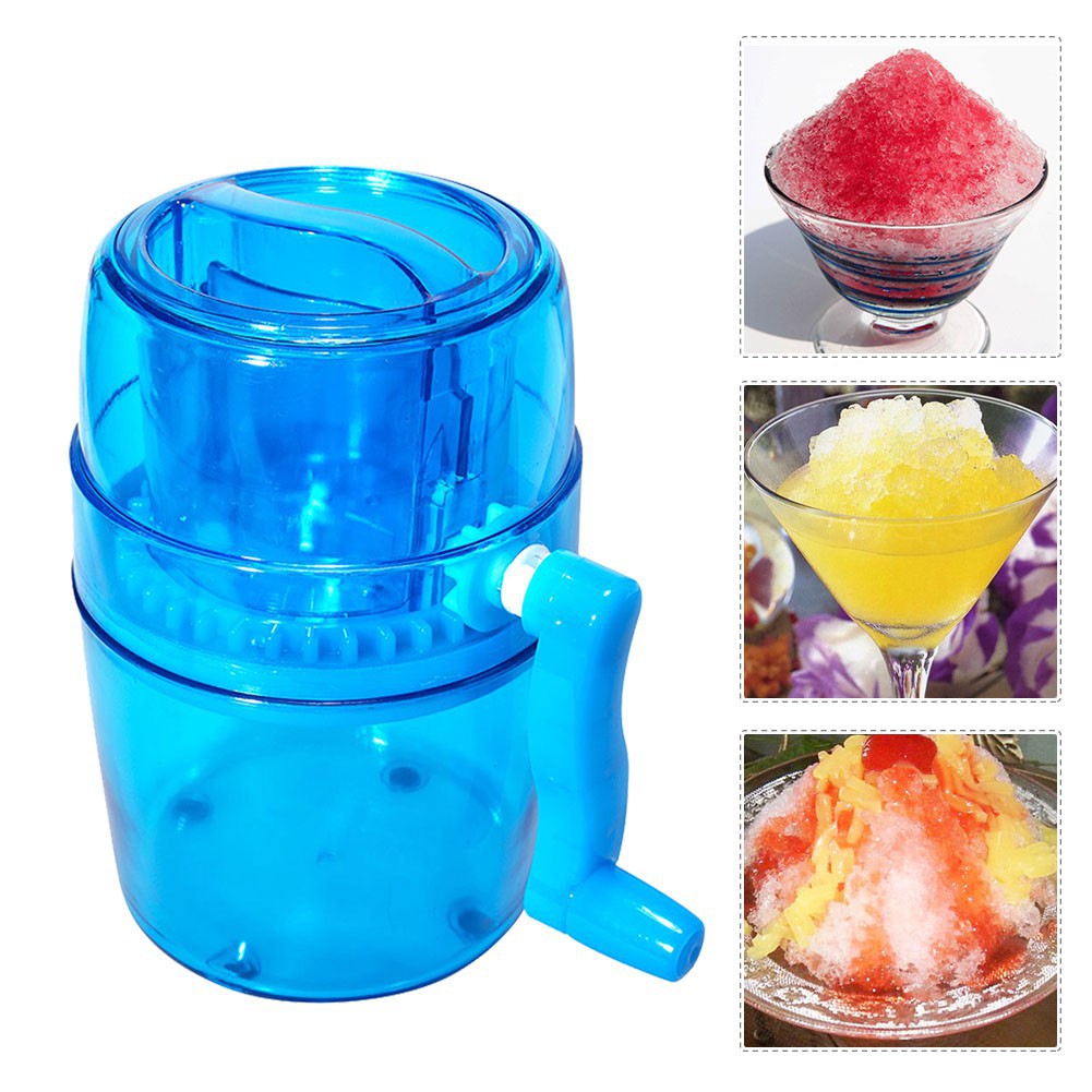 Manual Hand Crank Ice Cream Ice Crusher Shaver Home Snowflake Smoothie ...